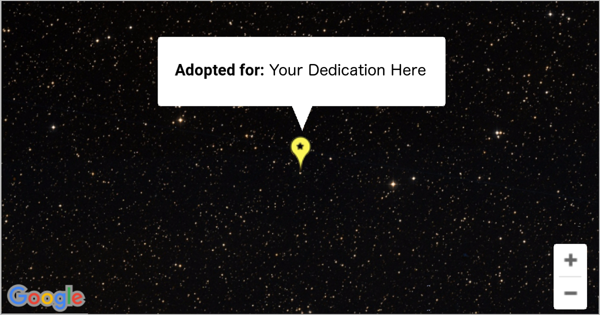 View in Google Sky - Nonprofit Adopt a Star